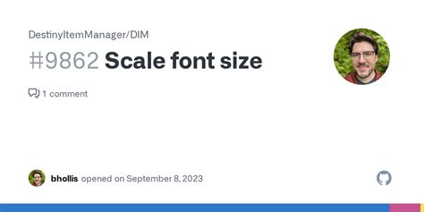 Scale Font Size · Issue 9862 · Destinyitemmanagerdim · Github