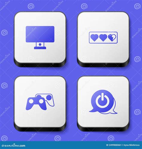 Set Computer Monitor Game Life Bar Controller Joystick And Power