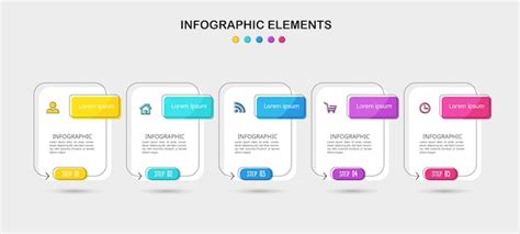 Plantilla De Infografía Moderna Con Concepto De Contorno Vector Premium