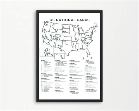 Us National Parks Checklist Printable Updated 2021 National Parks