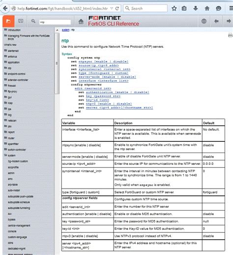 Time Synchronization Fortinet Community