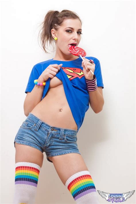 superwoman florina rose licks lollipop and strips 12 photos