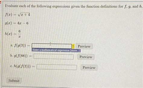 solved evaluate each of the following expressions given the