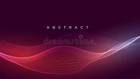 Abstract Wave Background With Light Effect Stock Vector Illustration Of Technology Modern
