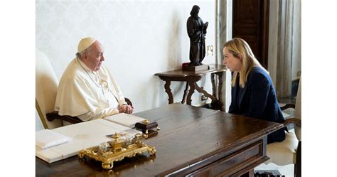 Папа Франциск прие на аудиенция Джорджа Мелони