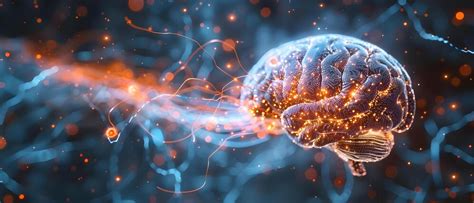 Vue Rapprochée Des Connexions Synaptiques Dans Le Cerveau Illustrant La