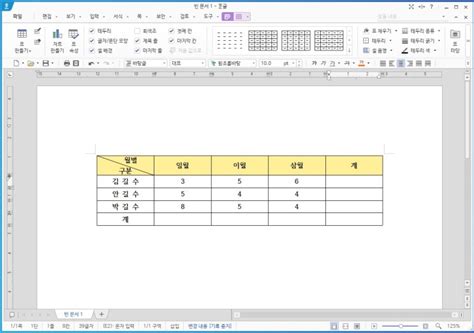 한글 표 블록계산식 쉬운계산식 계산식으로 자동 합계 하는 방법 네이버 블로그