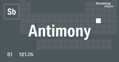 Antimony Sb Atomic Number 51