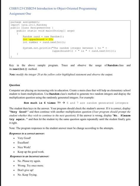 Solved Cisb3123cisb254 Introduction To Object Oriented