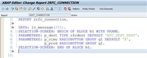 Rfc Connection Test Program Sapcodes