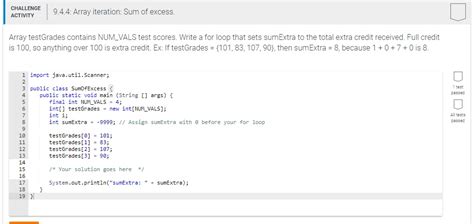 Solved CHALLENGE ACTIVITY Array Iteration Sum Of Chegg