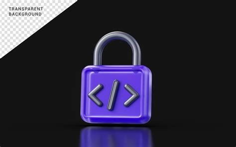 Lock Sign With Html Code On Dark Backgro Graphic By Ahmedsakib Creative Fabrica