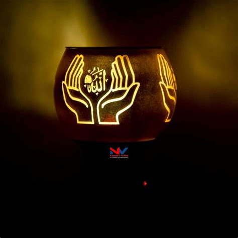 NAARI VILLA Electric Aroma Burner Night Lamp With Islamic Calligraphy Kapoordani Multi Colour