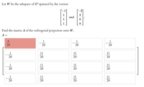 [solved] let w be the subspace of r4 spanned by the vector