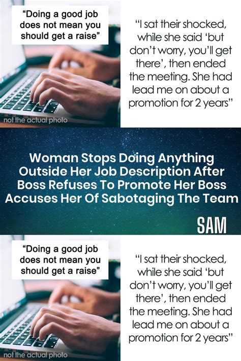 woman stops doing anything outside her job description after boss