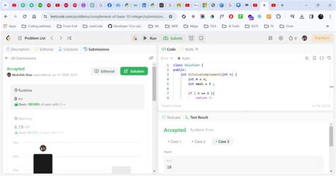 1009 Complement Of Base 10 Integer Problem Link Et