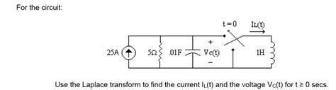 Solved 25a 5 Omhs Resistor 0 01f Capacitor 1h Inductor
