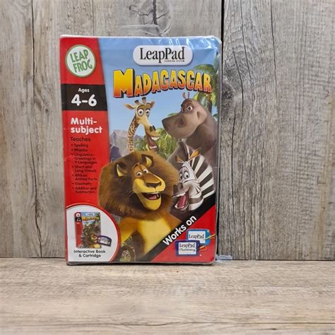 Leap Frog Leap Pad Madagascar Interactive Book And Cartridge 2900
