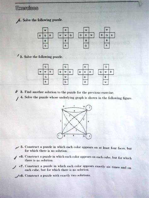 exercises solve the following puzzle solve the following puzzle 3 find another solution to the