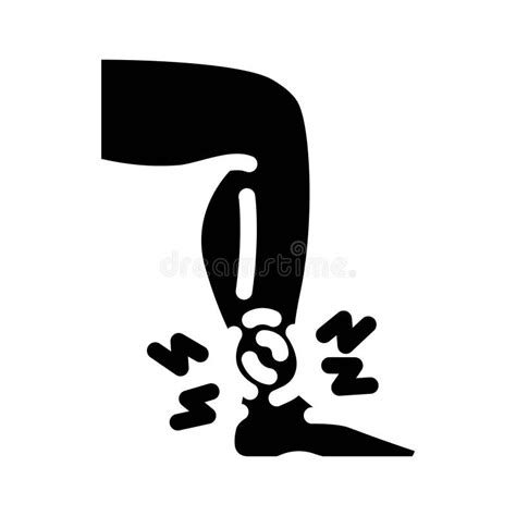 Swelling Inflammation Disease Symptom Glyph Icon Vector Illustration