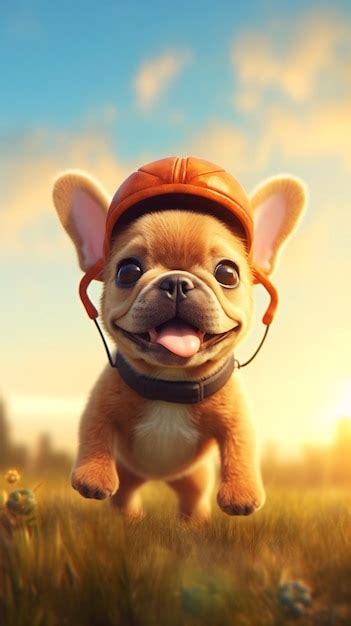Premium Ai Image Cartoon Small Dog