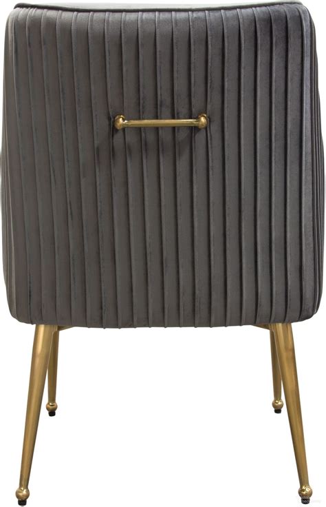 Set Of 2 Quinn Dining Chairs With Vertical Outside Pleat Detail And