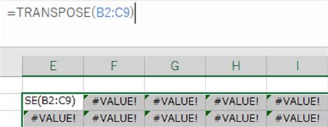 TRANSPOSE Function Create A Cell Range With The Rows And Columns Of The Specified Cell Range