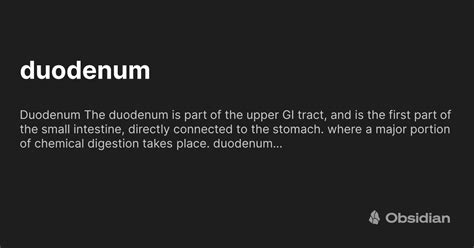 Duodenum Obsidian Publish