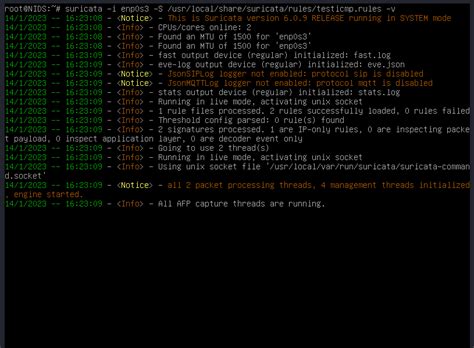 suricata doesn t alert me on ping with basic configuration help