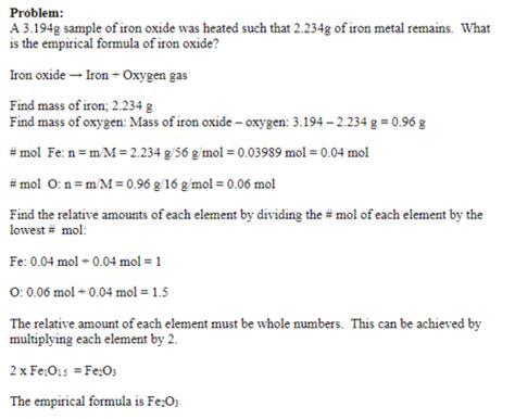 Determining Empirical Formulas Of Metal Oxides And Hydrated Ionic