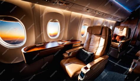 Premium Photo Luxurious And Spacious Business Class Seats In The