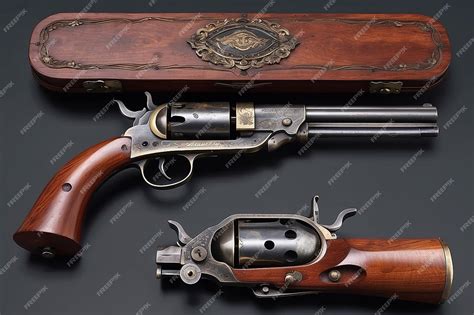 Vintage Percussion Cap Revolver With Casehardened Frame And Loading