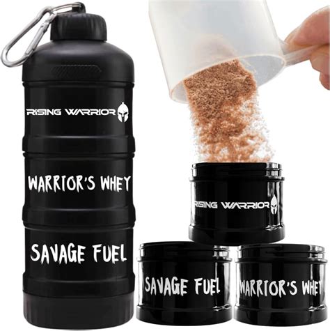 Portable Protein Powder Stackable Container With Top Cap