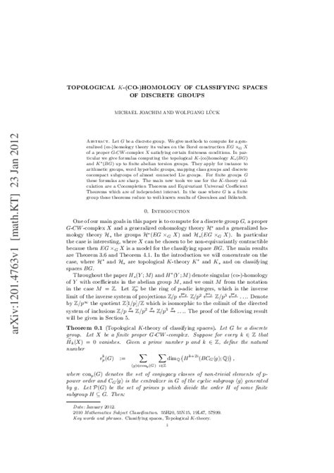 pdf topological k co homology of classifying spaces of discrete groups