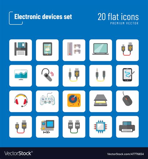 Electronic Devices Icons Set Royalty Free Vector Image