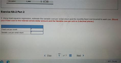 Solved Requirea Information Exercise 6a 2 Least Squares