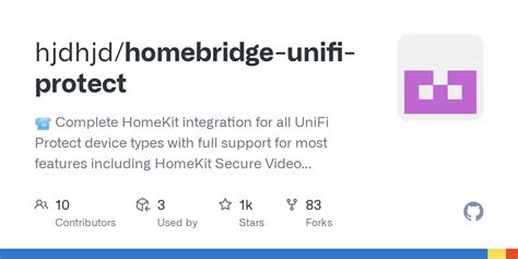 GitHub Hjdhjd Homebridge Unifi Protect Video Camera Complete HomeKit Integration For All