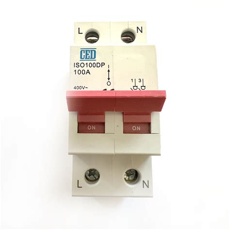Isolators Ced Iso100dp 100a 100 Amp 2 Double Pole Isolator Main Switch Disconnector