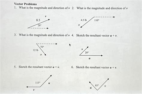 solved vector problems nwhat is the magnitude and direction