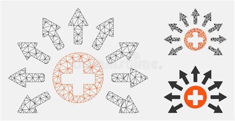 Medical Distribution Vector Mesh 2d Model And Triangle Mosaic Icon Stock Vector Illustration