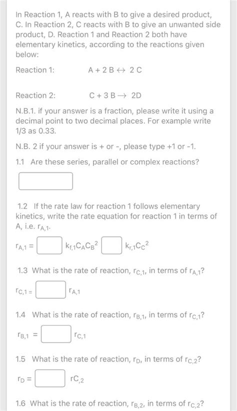 Solved In Reaction A Reacts With B To Give A Desired Chegg