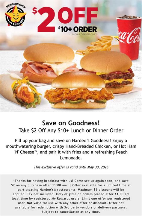 2 Off 10 Via Login At Hardees Restaurants Hardees October 2025