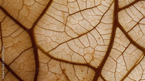 Microscopic Leaf Structure Macro Shot Leaf Background Light Falling Through Leaf Structure