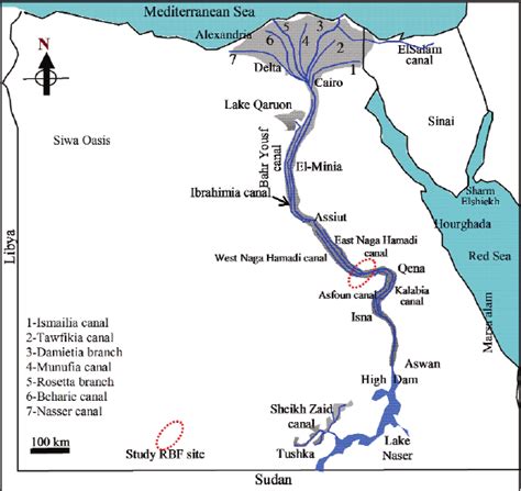 Nile River On Map Old Map Of Egypt And The Basin Of River Nile 1885