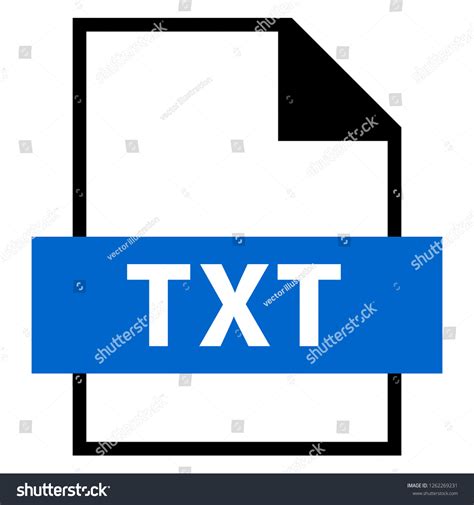 Filename Extension Icon Txt Document File Stock Vector Royalty Free 1262269231 Shutterstock