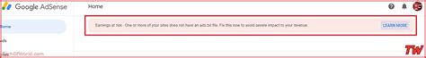 What Is Ads Txt How To Fix An Ads Txt Alert In Google AdSense Account TechOfWorld