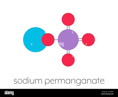 Sodium Permanganate Chemical Structure Stylized Skeletal Formula