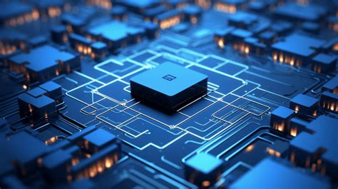 蓝色科技主板芯片背景图片免费下载 海报banner 高清大图 千库网 图片编号6441310