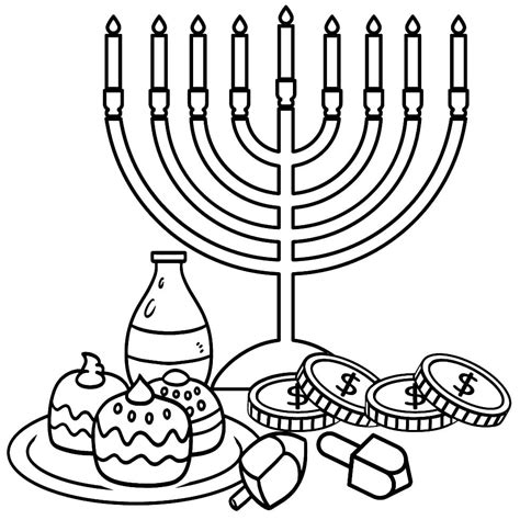 Hanukkah Coloring Sheets Free