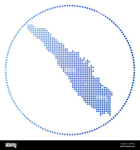 sumatra digital badge dotted style map of sumatra in circle tech icon of the island with